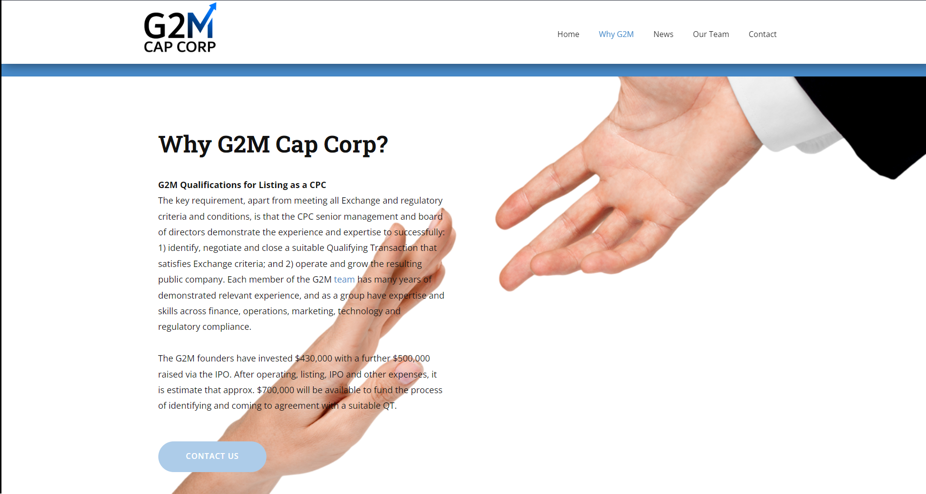 Why G2M | G2m Cap Corp.
